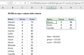 Excel FILTER function | Exceljet